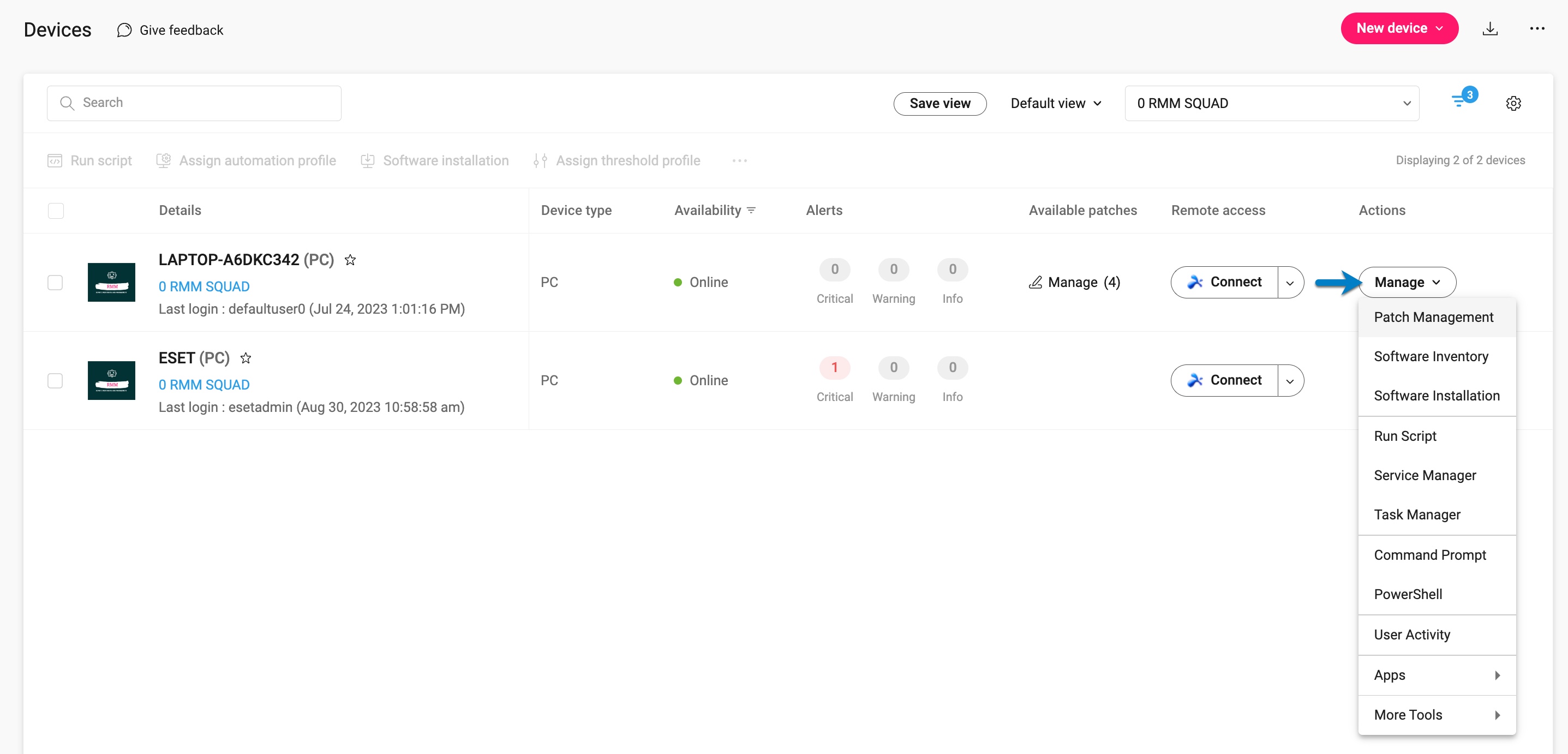 Patch management: Windows and macOS – Atera Support
