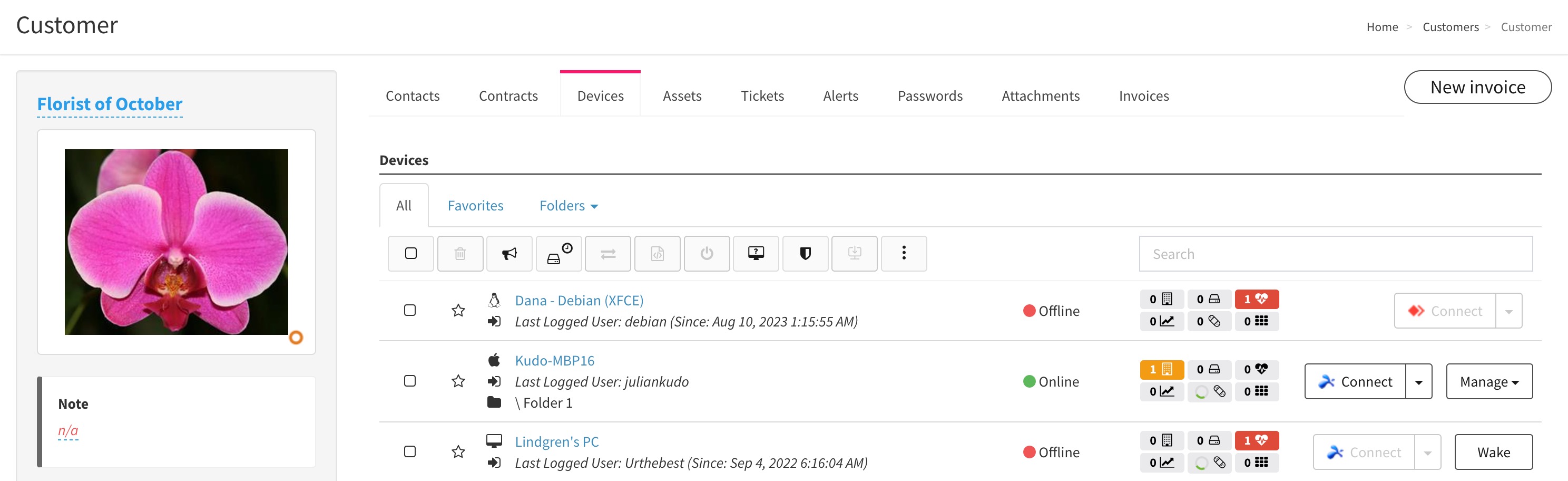 Assign automation profiles to customers, folders, or agents – Atera Support