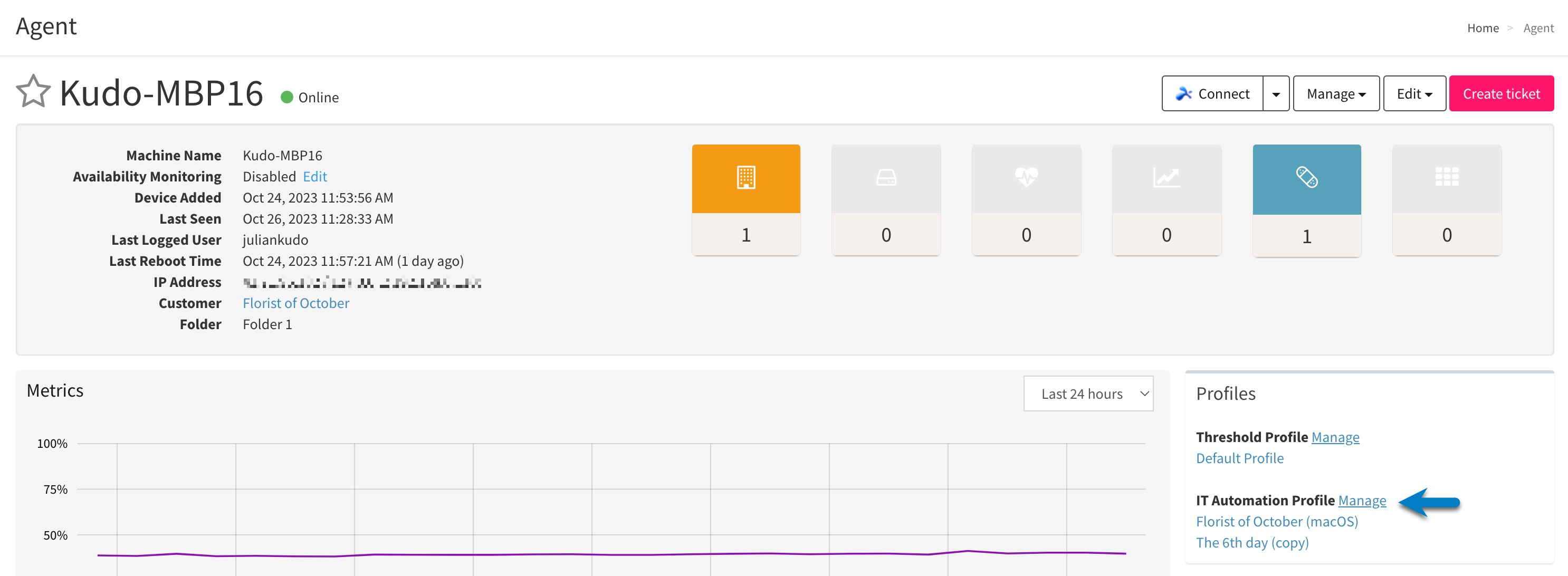 Assign automation profiles to customers, folders, or agents – Atera Support