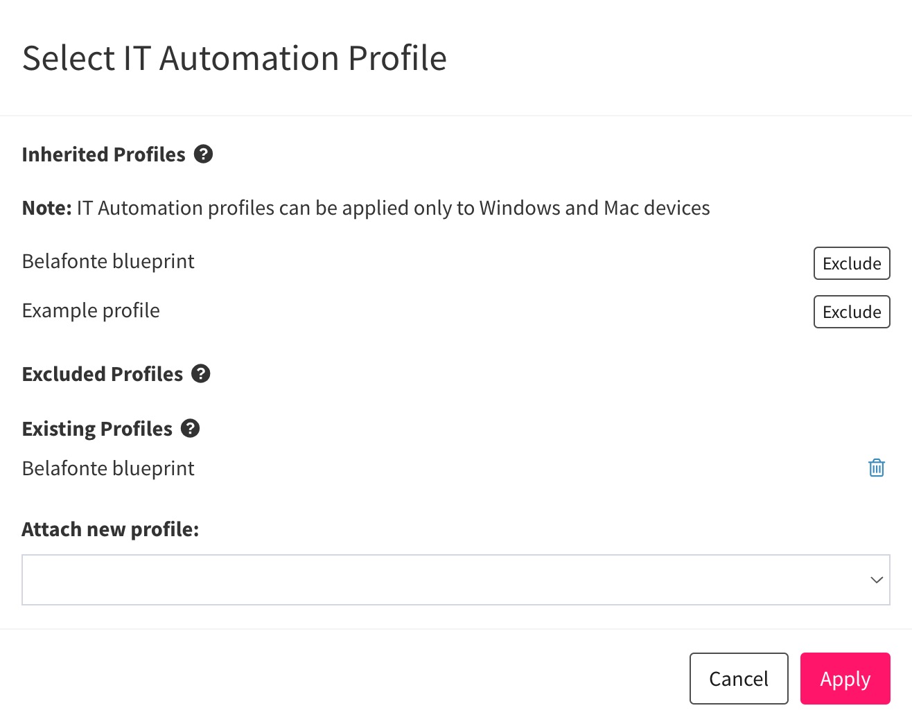 Assign automation profiles to sites, folders, or agents – Atera Support