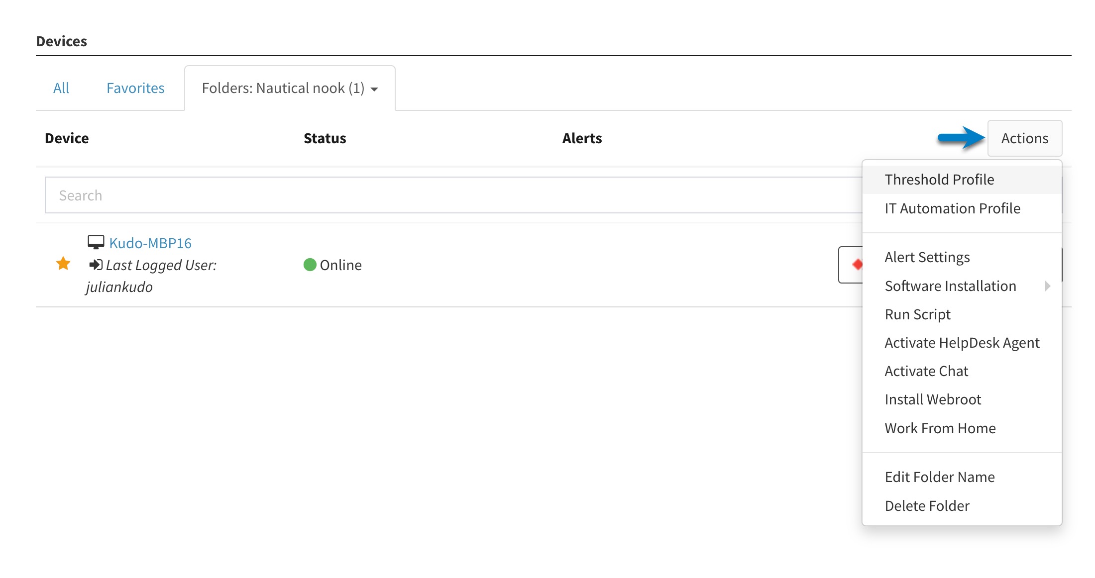 Assign a threshold profile to sites, folders, or agents – Atera Support