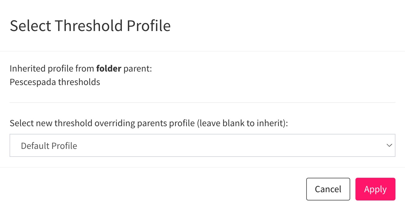 Assign a threshold profile to sites, folders, or agents – Atera Support