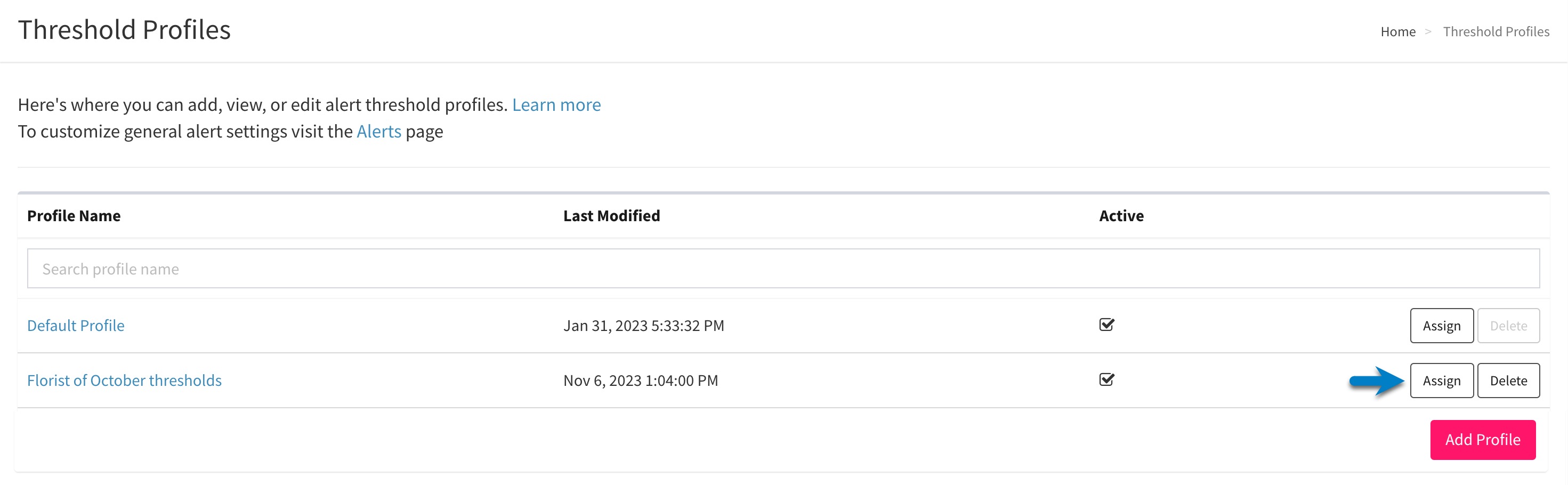 Assign a threshold profile to customers, folders, or agents – Atera Support
