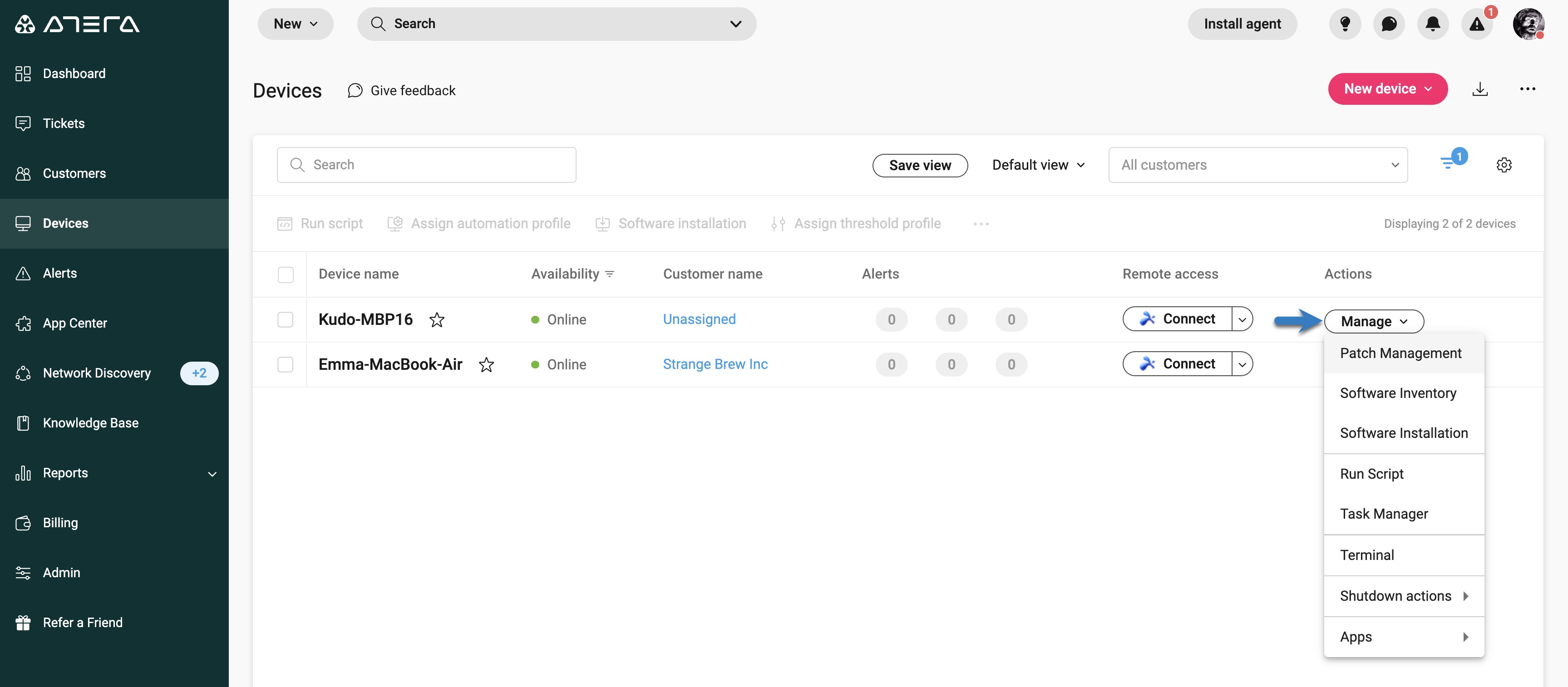 Patch management: Windows and macOS – Atera Support