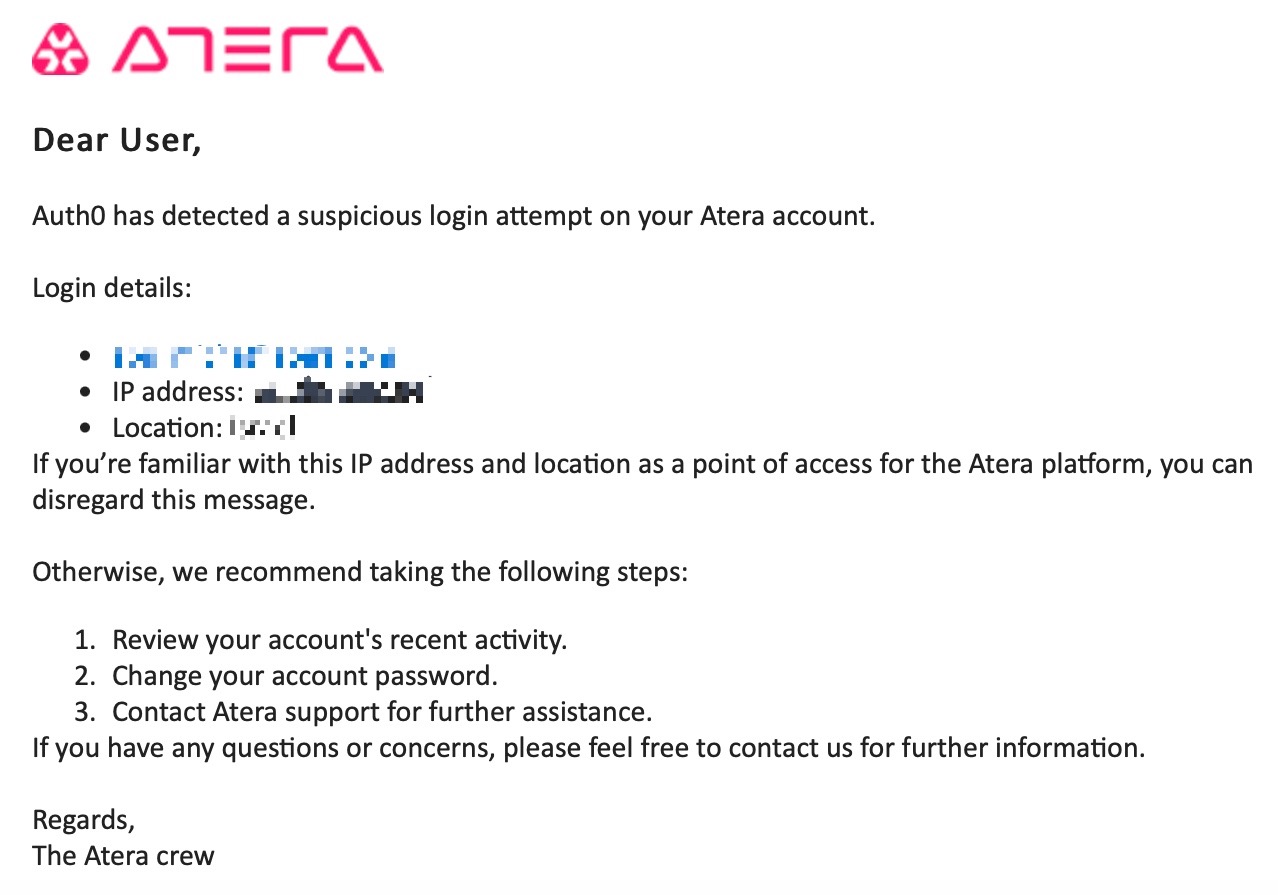 Atera and Auth0 – Atera Support