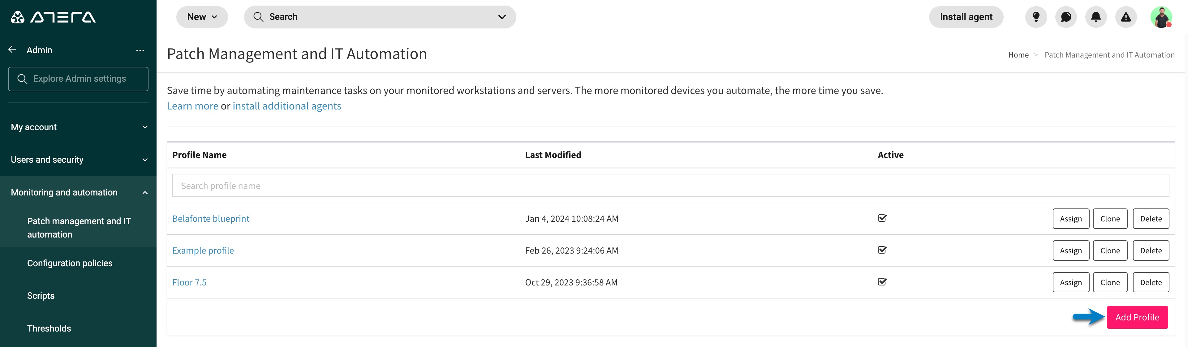 Automate Patch Management Via It Automation Profiles Atera Support