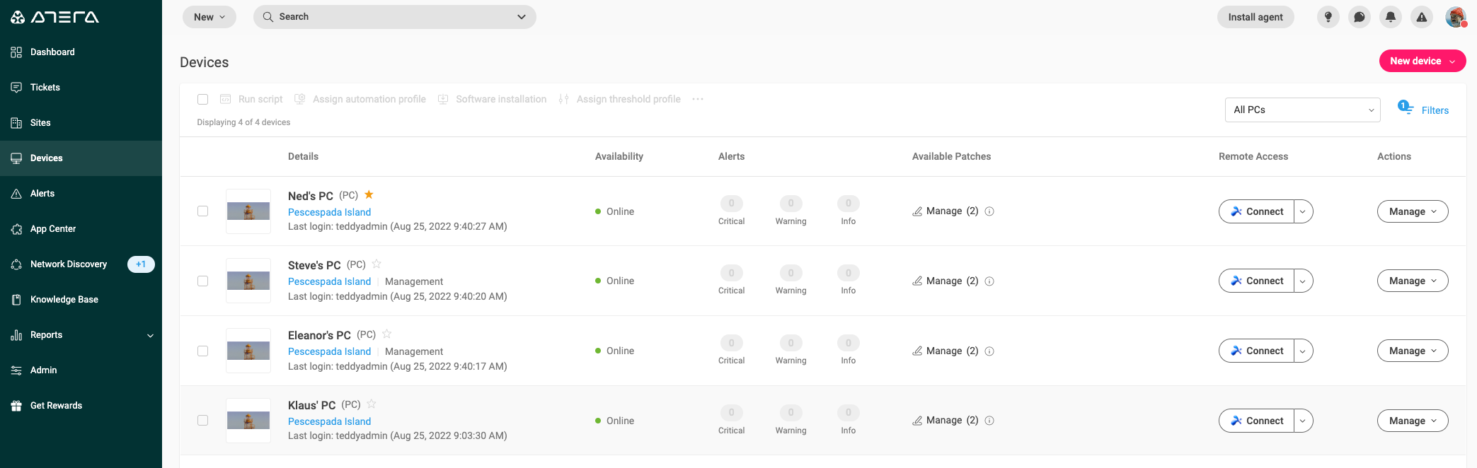 Manage alerts – Atera Support