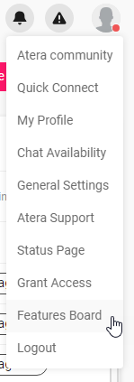 Use The Atera Features Board – Atera Support