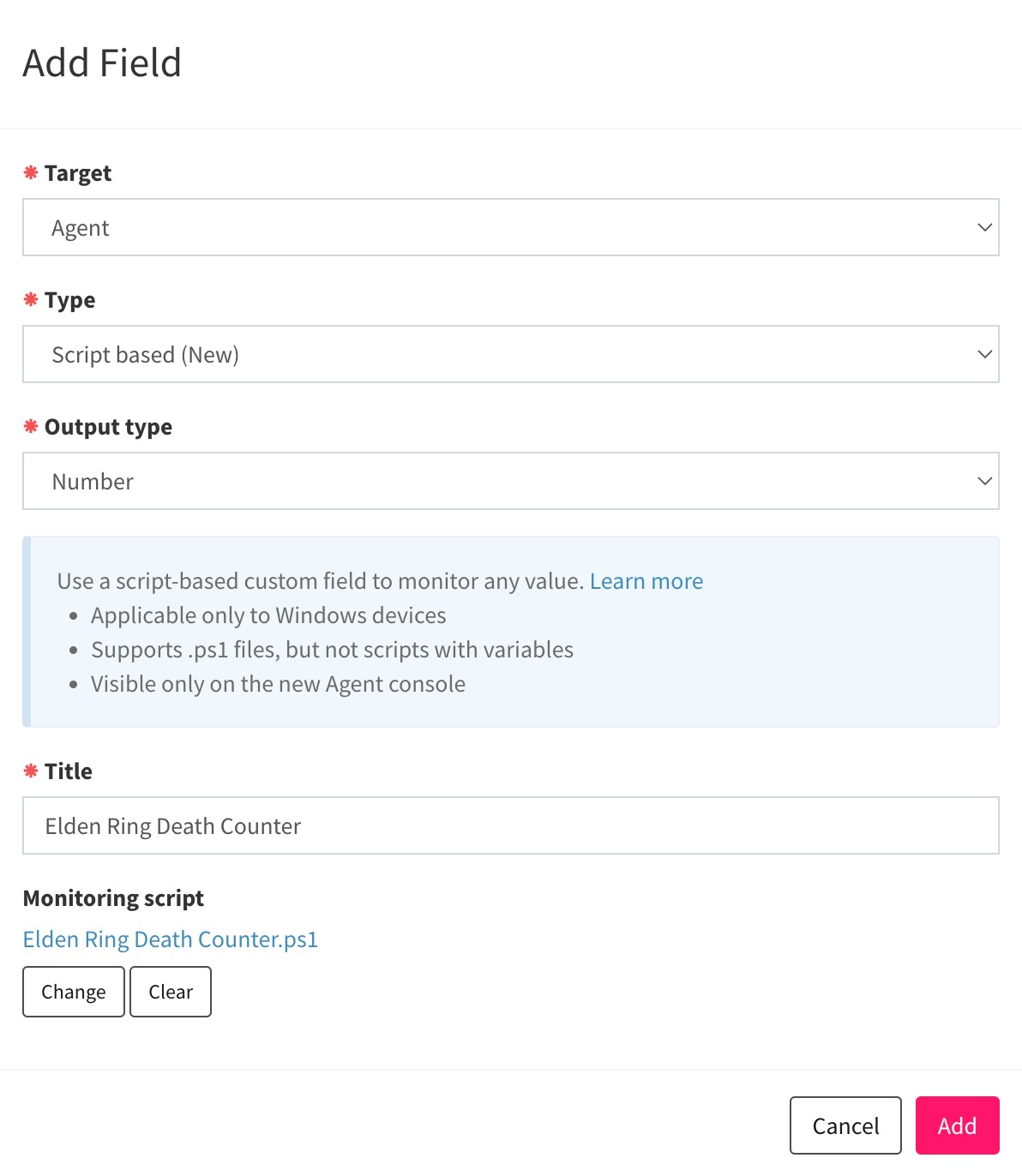 Custom fields – Atera Support