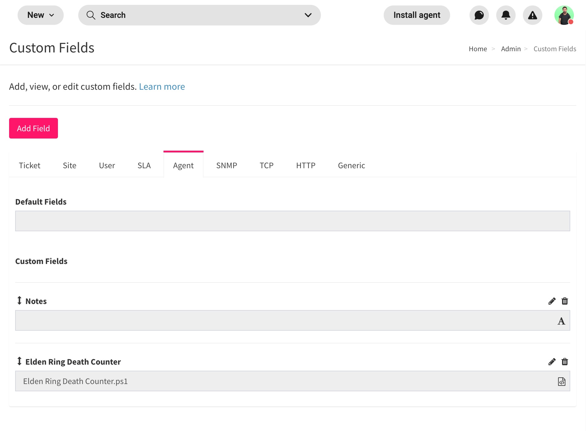 Custom fields – Atera Support