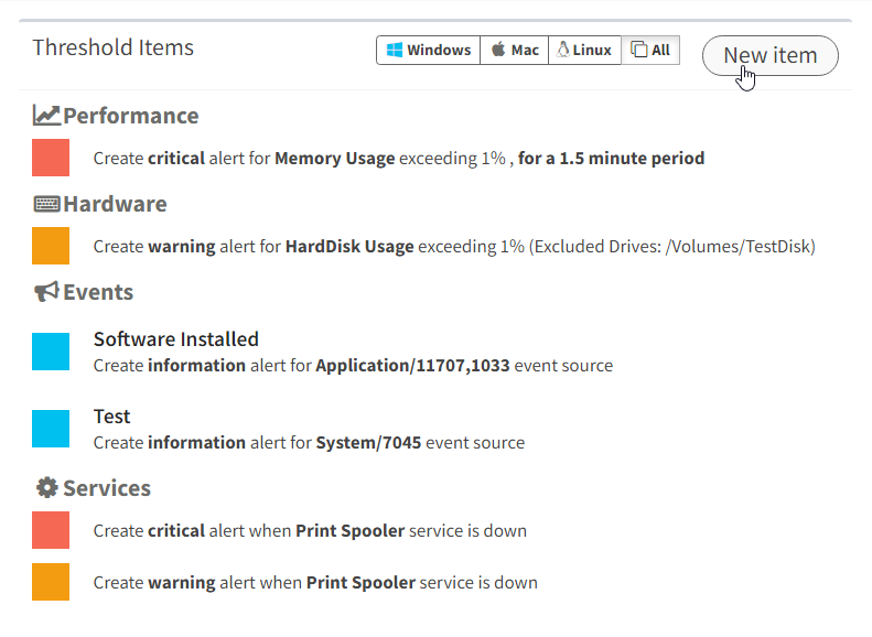 Monitor Disk Corruption With Threshold Profile Atera Support