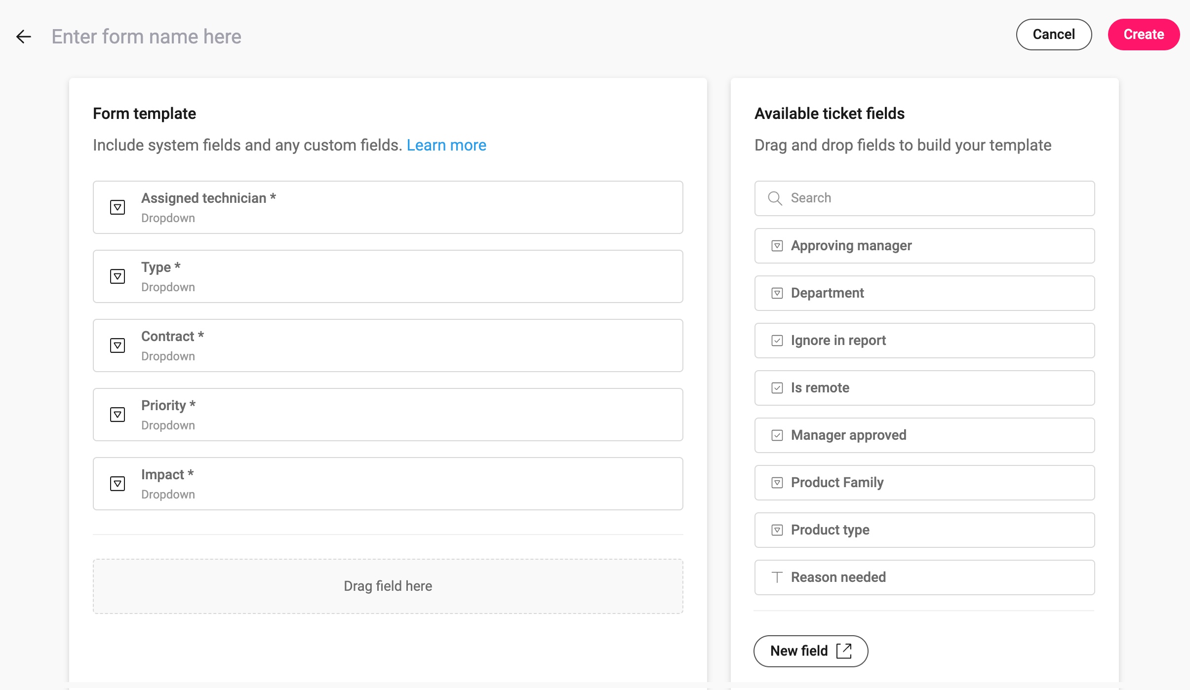 Plantillas de formularios de entradas – Atera Support