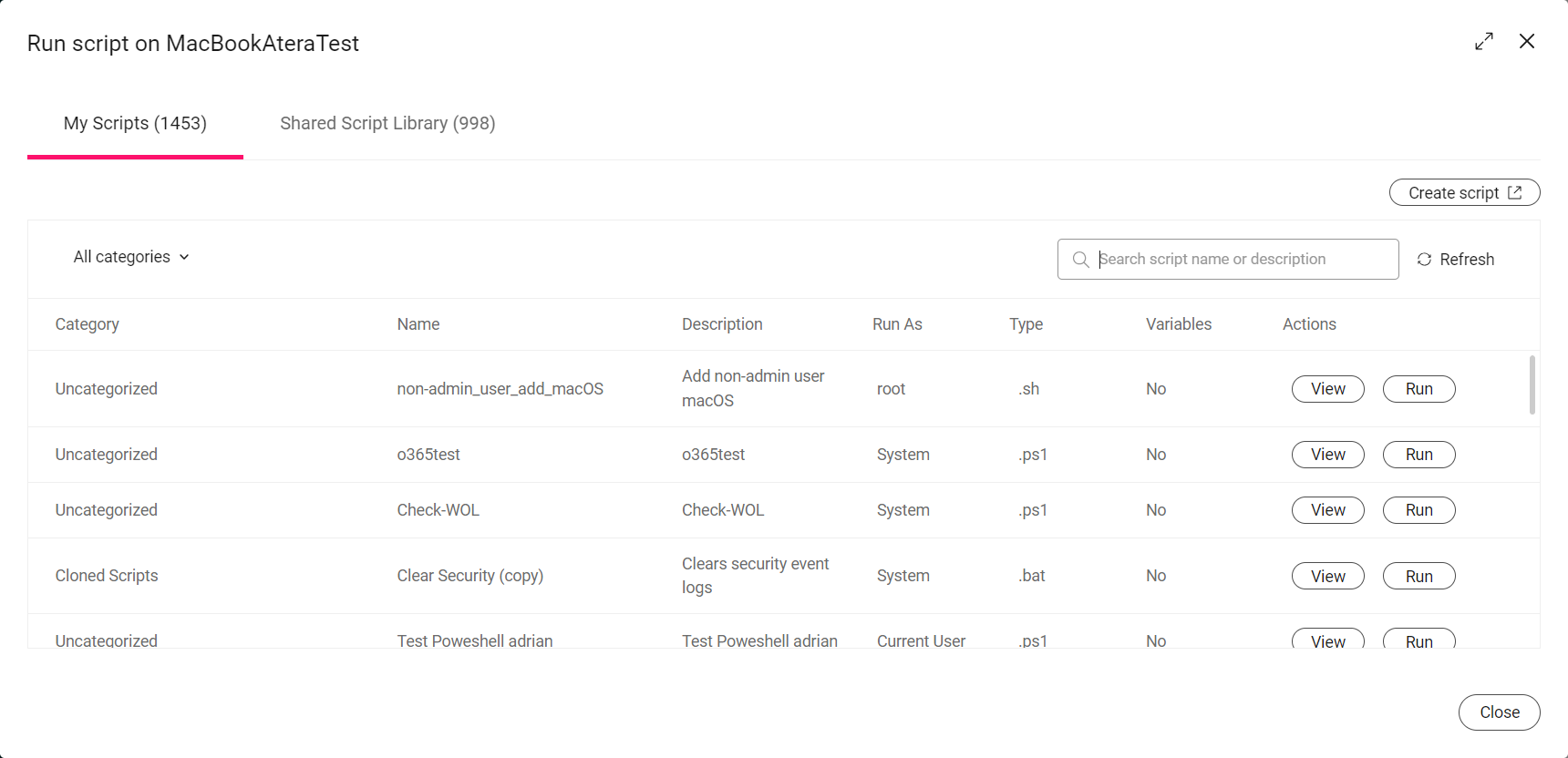 Support for Bash script files (Mac & Linux) – Atera Support