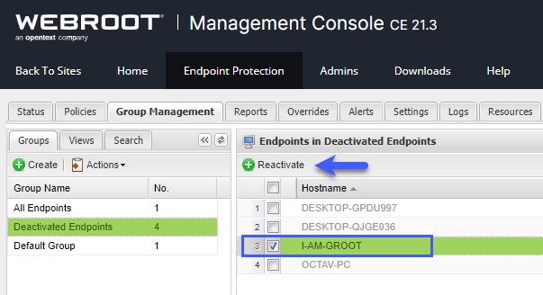 Deactivate Webroot endpoints – Atera Support