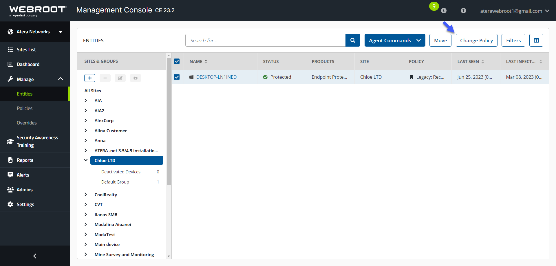 Deactivate Webroot endpoints – Atera Support