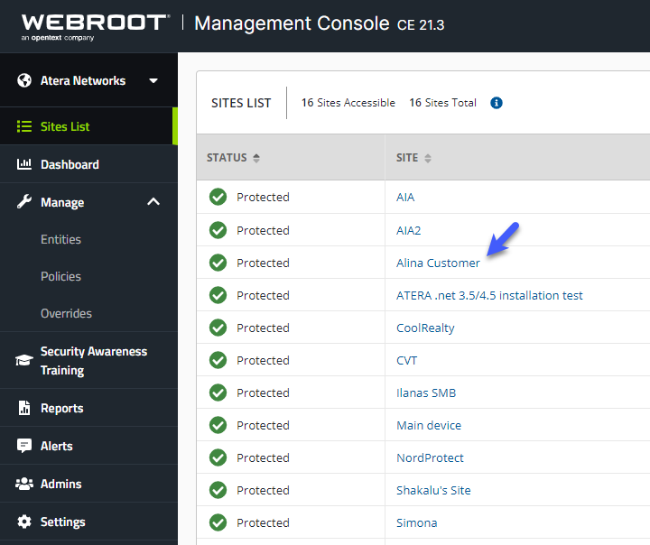 Deactivate Webroot endpoints – Atera Support