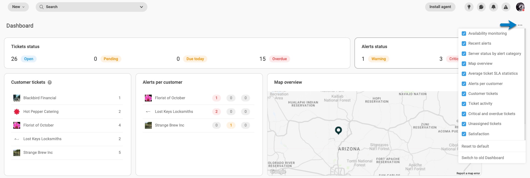 The Atera Dashboard – Atera Support