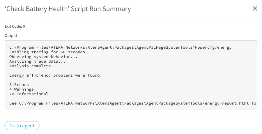 Recent Processes Report – Atera Support
