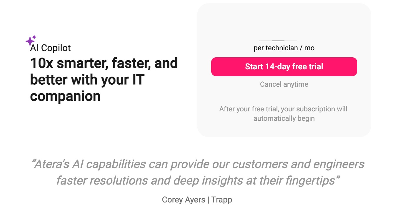 Activate Copilot – Atera Support