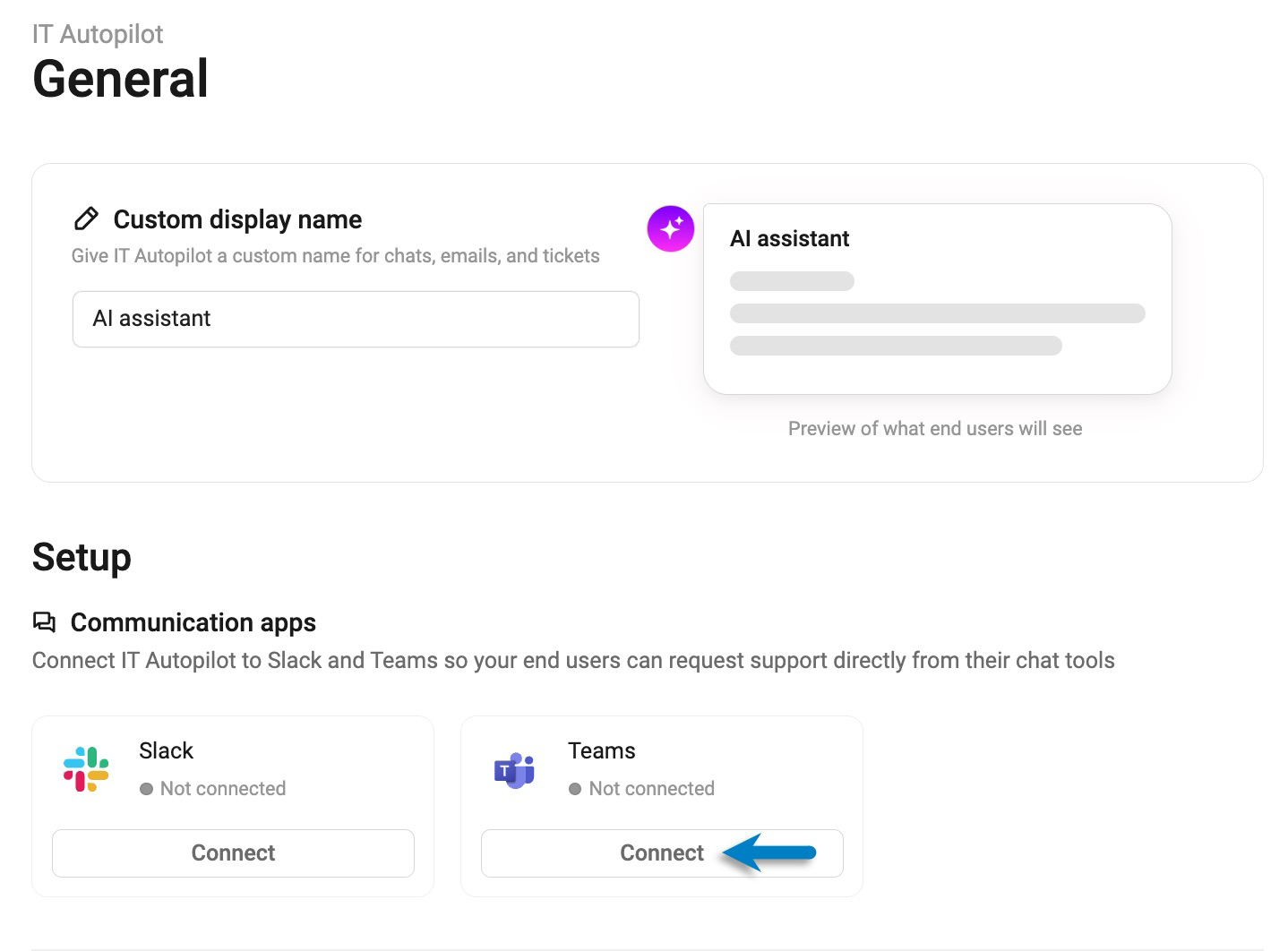 Connect Atera's IT Autopilot to Slack and Microsoft Teams – Atera Support