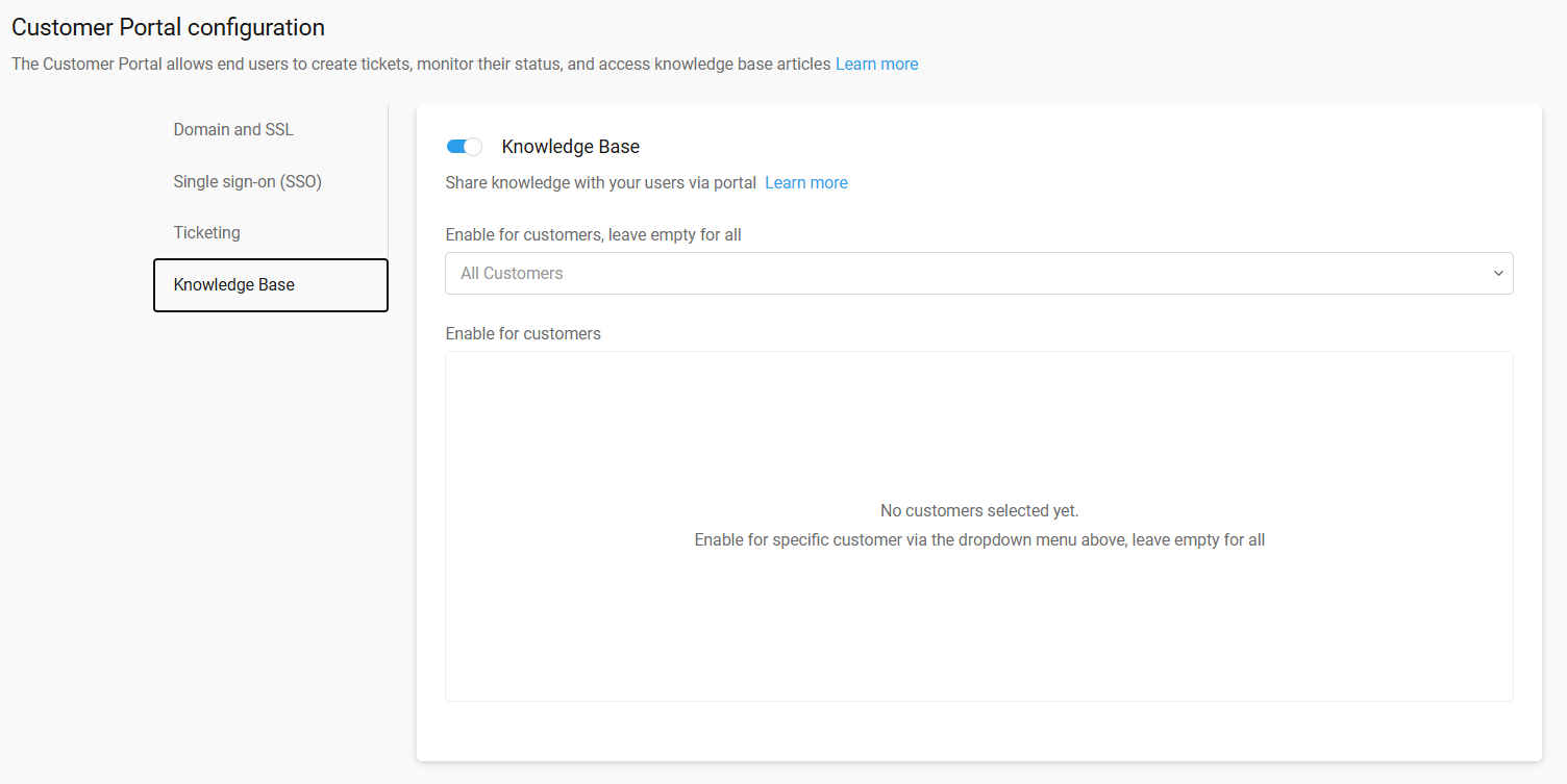 Configura il tuo Portale Clienti – Atera Support