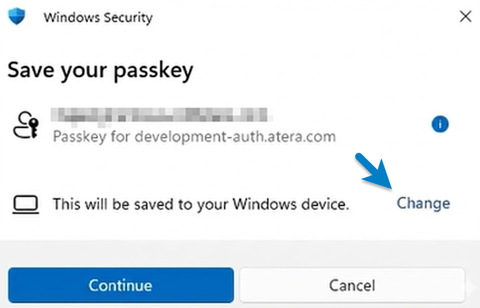 Set up a Passkey – Atera Support