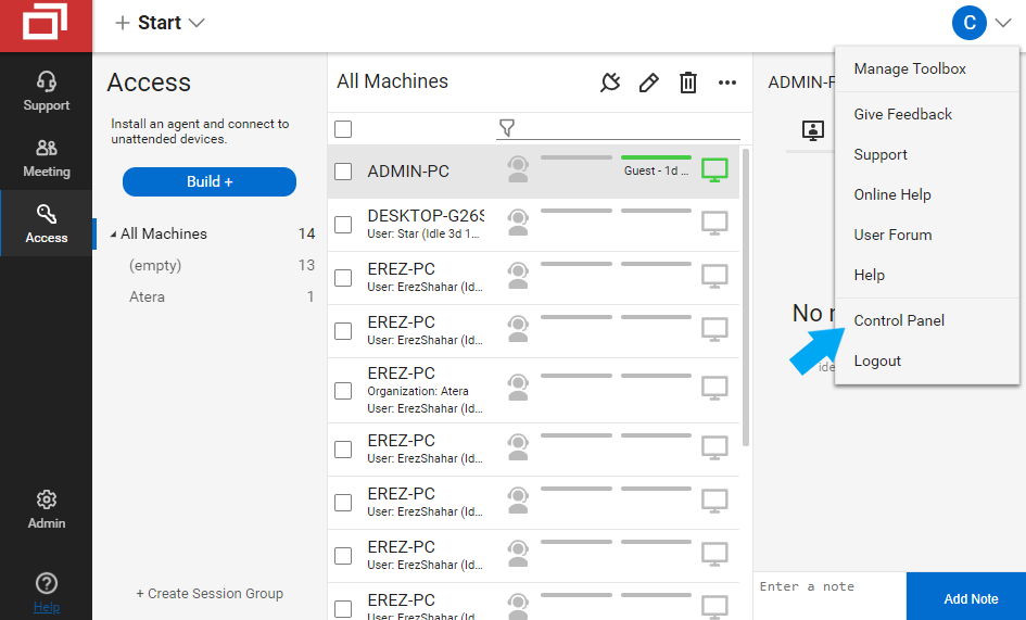Connect Remotely with ScreenConnect – Atera Support