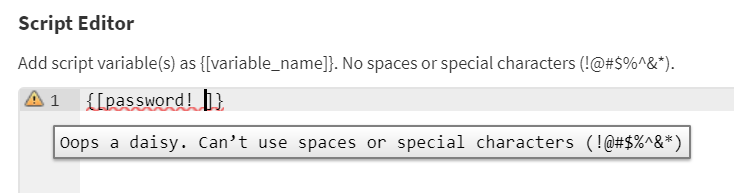 Use script variables – Atera Support