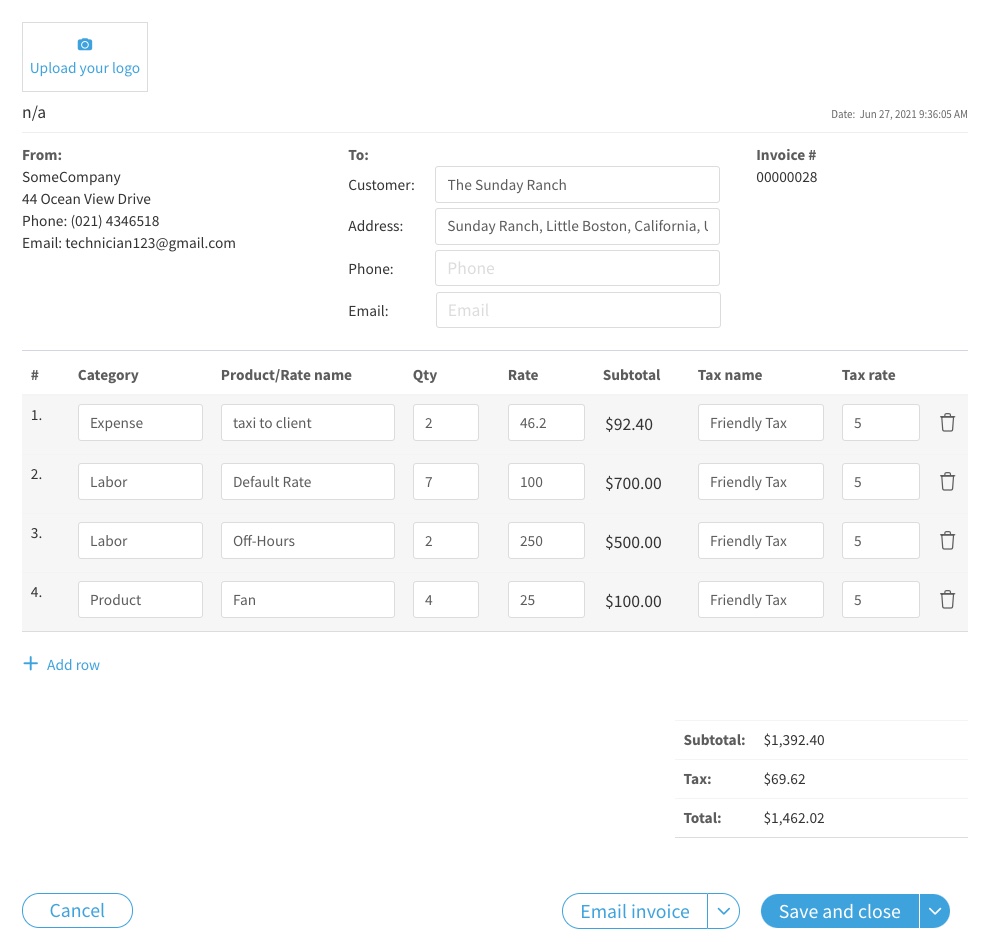 Create a Flexible Invoice – Atera Support