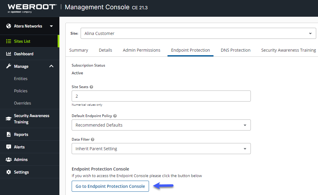 Deactivate Webroot endpoints – Atera Support