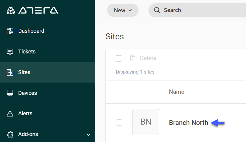 Create sites and users – Atera Support