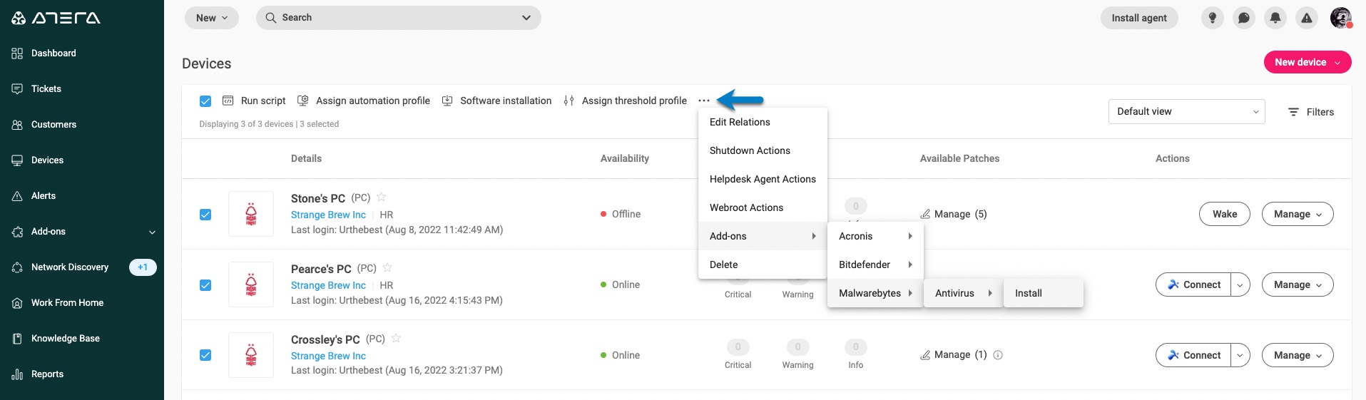 Install ThreatDown (powered by Malwarebytes) via Atera – Atera Support