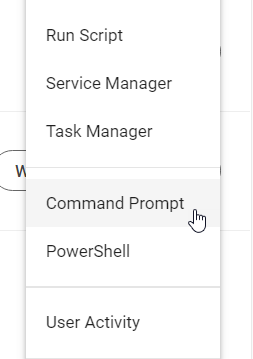 Live manage: Command prompt – Atera Support