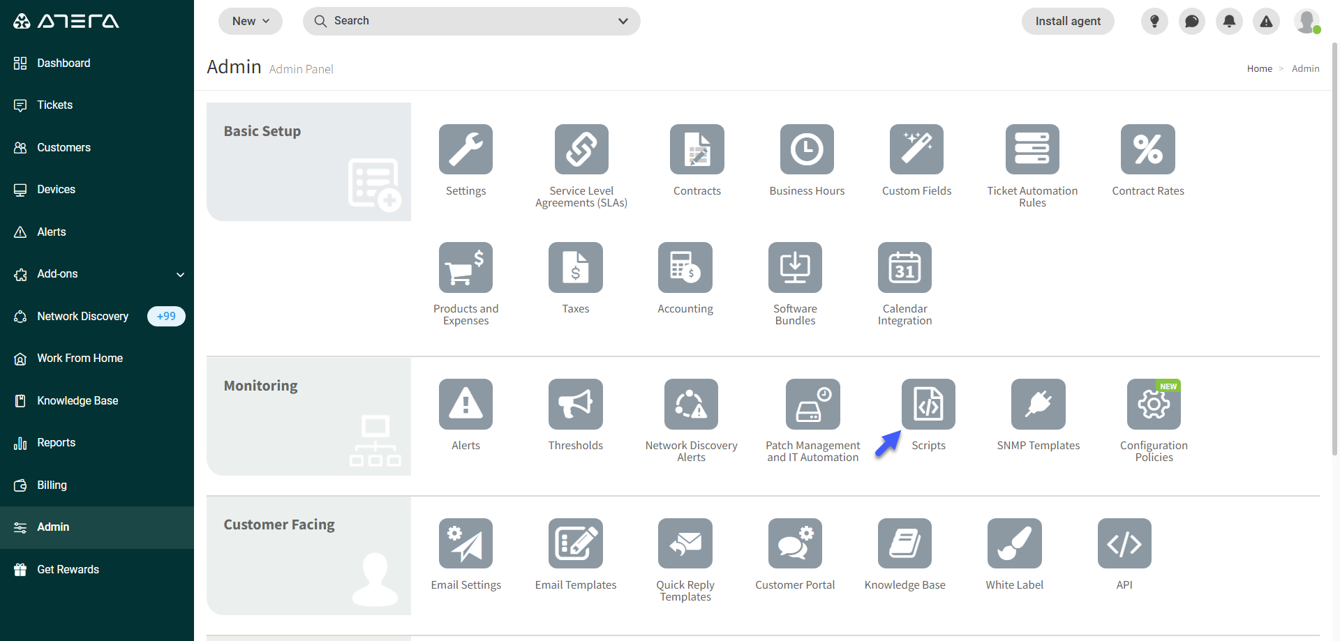 Use script variables – Atera Support