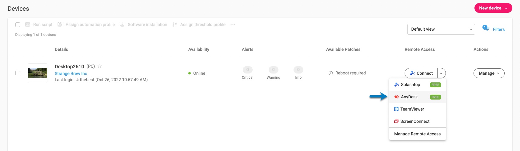 AnyDesk remote access – Atera Support