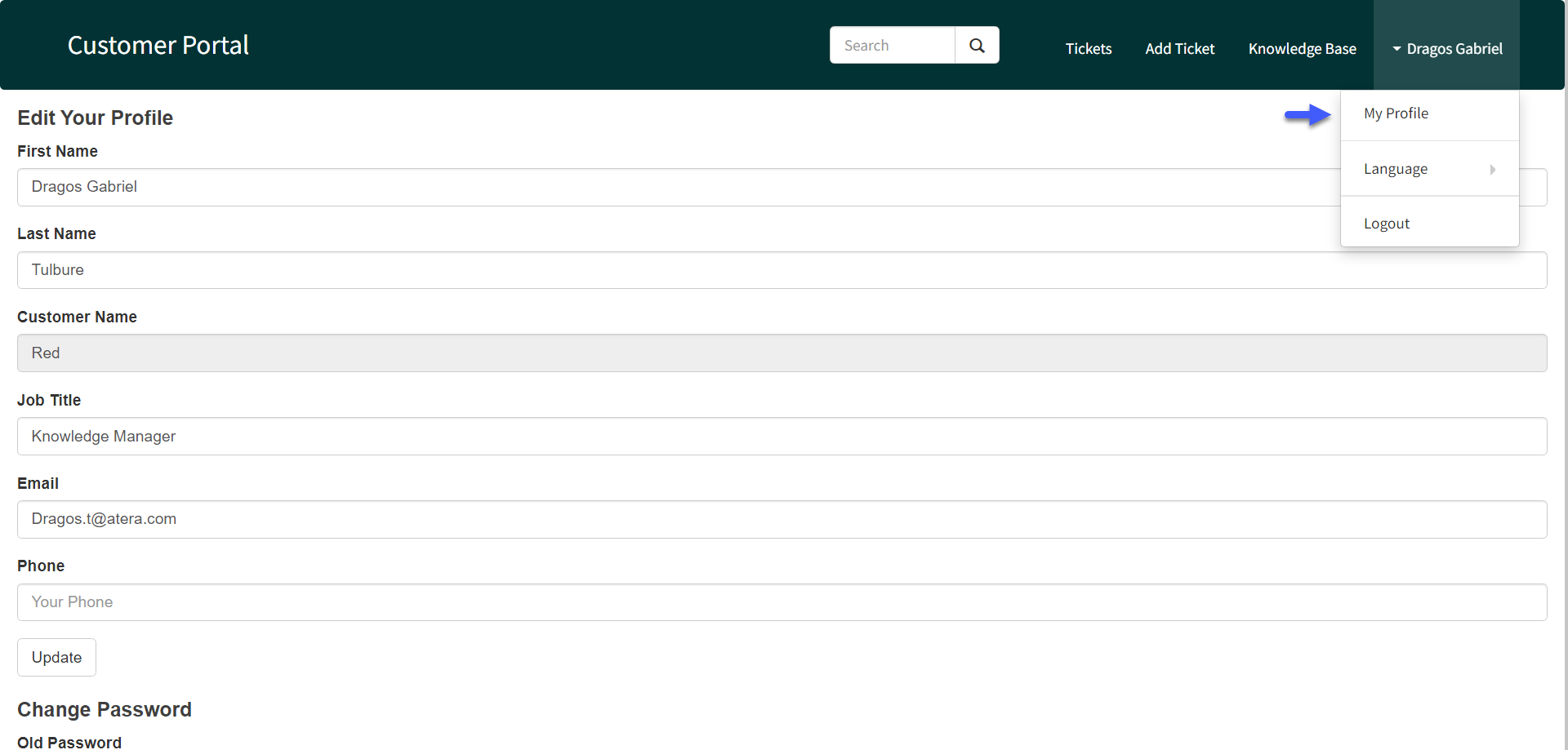 Customer portal overview – Atera Support