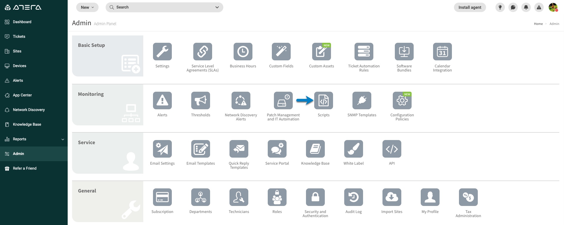 Support for Bash script files (Mac & Linux) – Atera Support