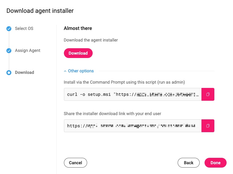 Install an agent – Atera Support